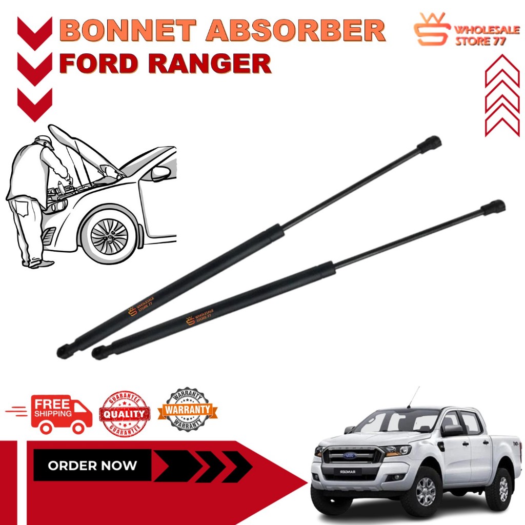 READY STOCK | FORD RANGER T6 T7 FRONT Bonnet Damper FRONT Boot Absorber ...