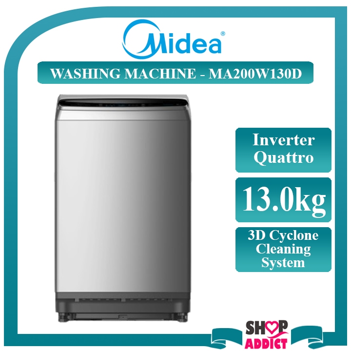 Midea 13kg Inverter Top Load Fully Washer MA200W130D Mesin Basuh with ...