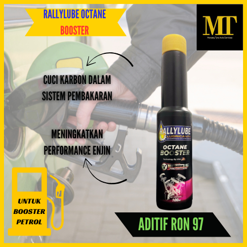Rallylube Octane Booster 100ml Fuel Additive Ron 95 Become 97 Engine ...