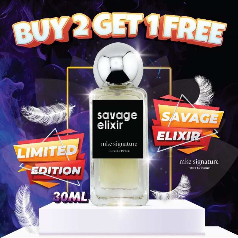 MKE PARFUM 30ML SAVAGE ELIXIR EXCLUSIVE EDITION EDP MKE SIGNATURE PERFUME | Shopee Malaysia