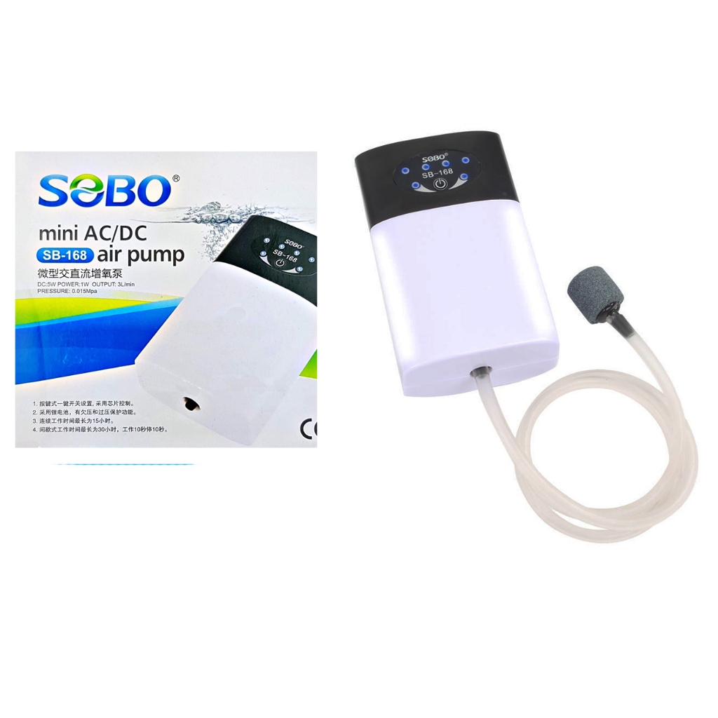 SOBO SB-168/SB-268 AC/DC Aquarium Mini USB Air Pump | Shopee Malaysia