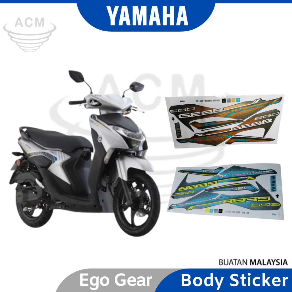 YAMAHA Ego Gear Body Cover Sticker Stripe Strike Coverset EGOGEAR Stickers Racing Mall Cyan ...