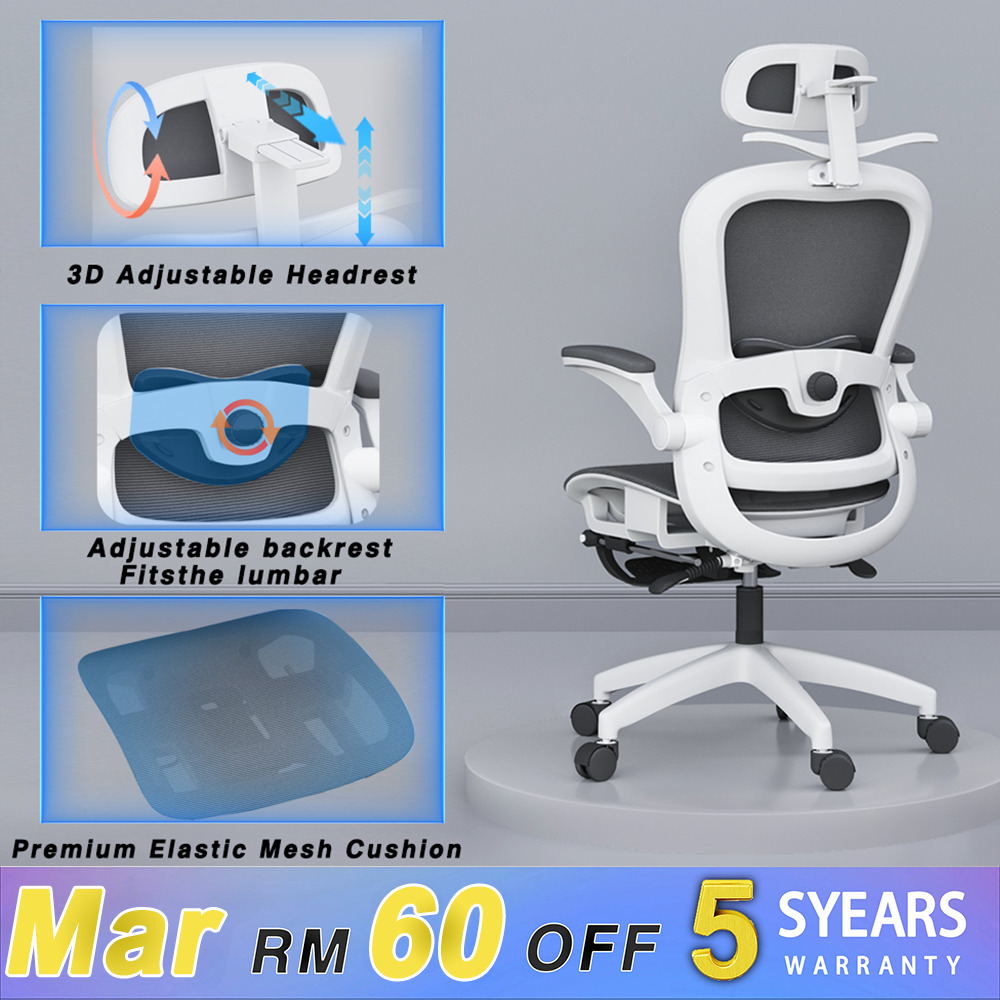 SitWell Professional Ergonomic Office Chair Adjustable Kerusi Pejabat ...