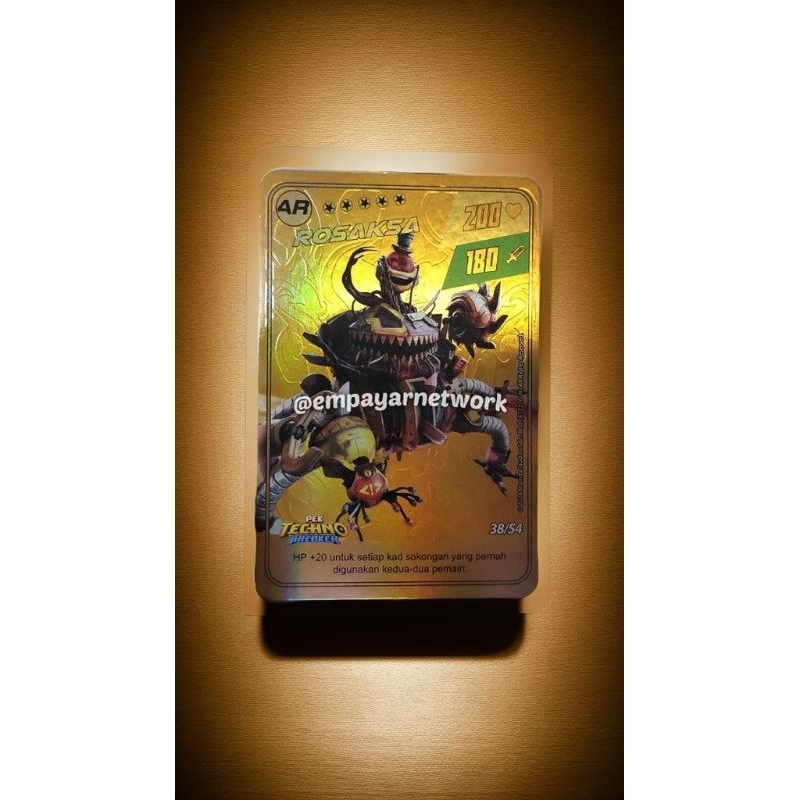 Kad AR Pek Techno Breaker 9/9 Alternate Rare Rosaksa Boboiboy Monsta Galaxy Gold Card Sealed ...