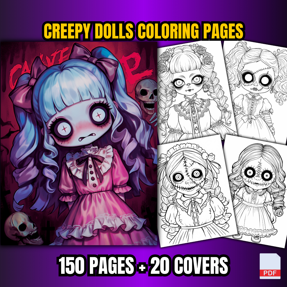 [PDF] 150 Creepy Dolls Coloring Pages For Kids | Shopee Malaysia