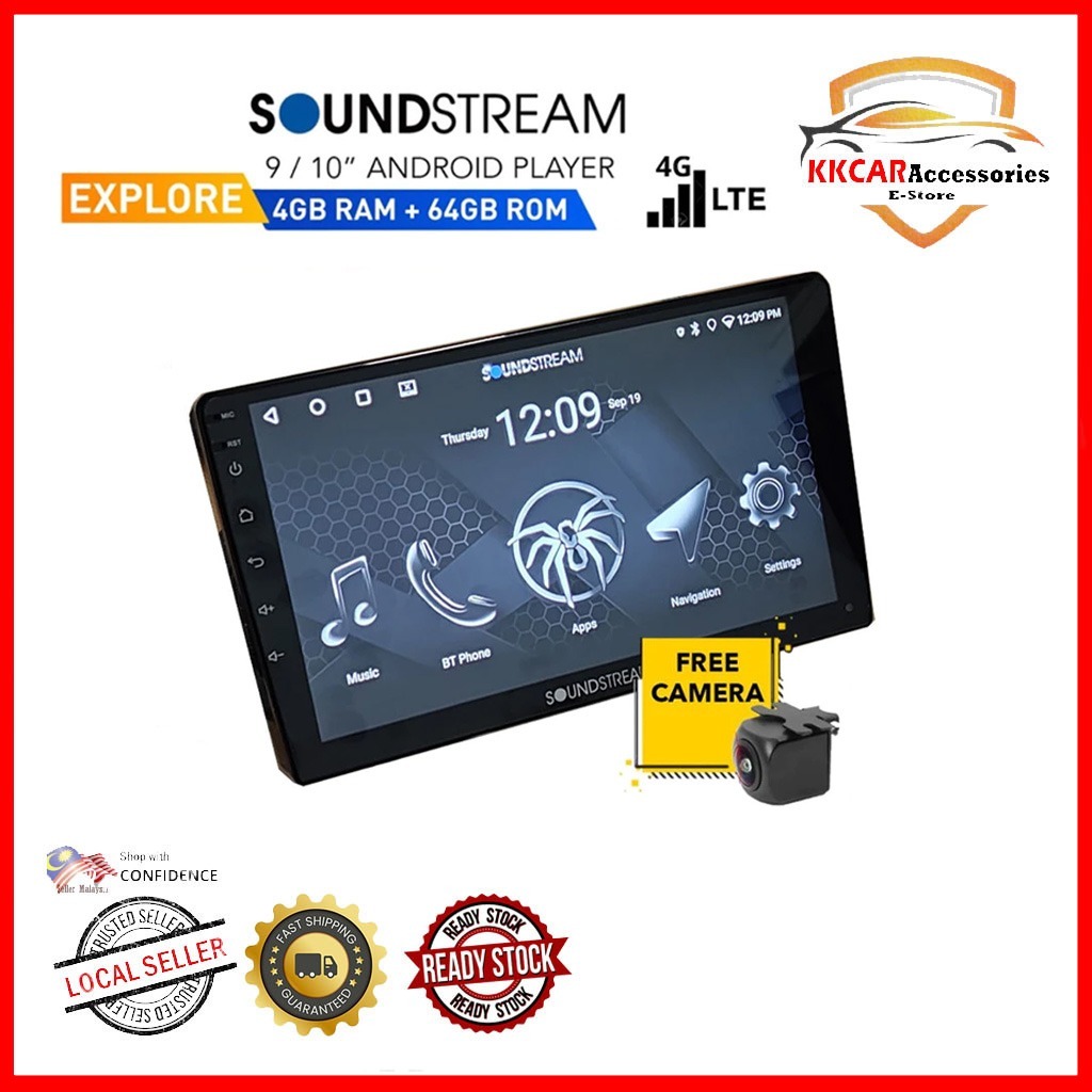 Soundstream Anzuo Explore Android Player 4+64GB 48 Band EQ DSP 360 View ...