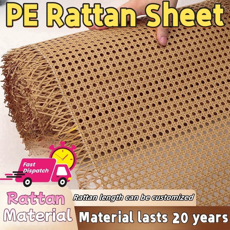 Rattan/Rattan Sheet/Webbing Terbuka Rotan Sintetik PE/4 Saiz/Buatan ...