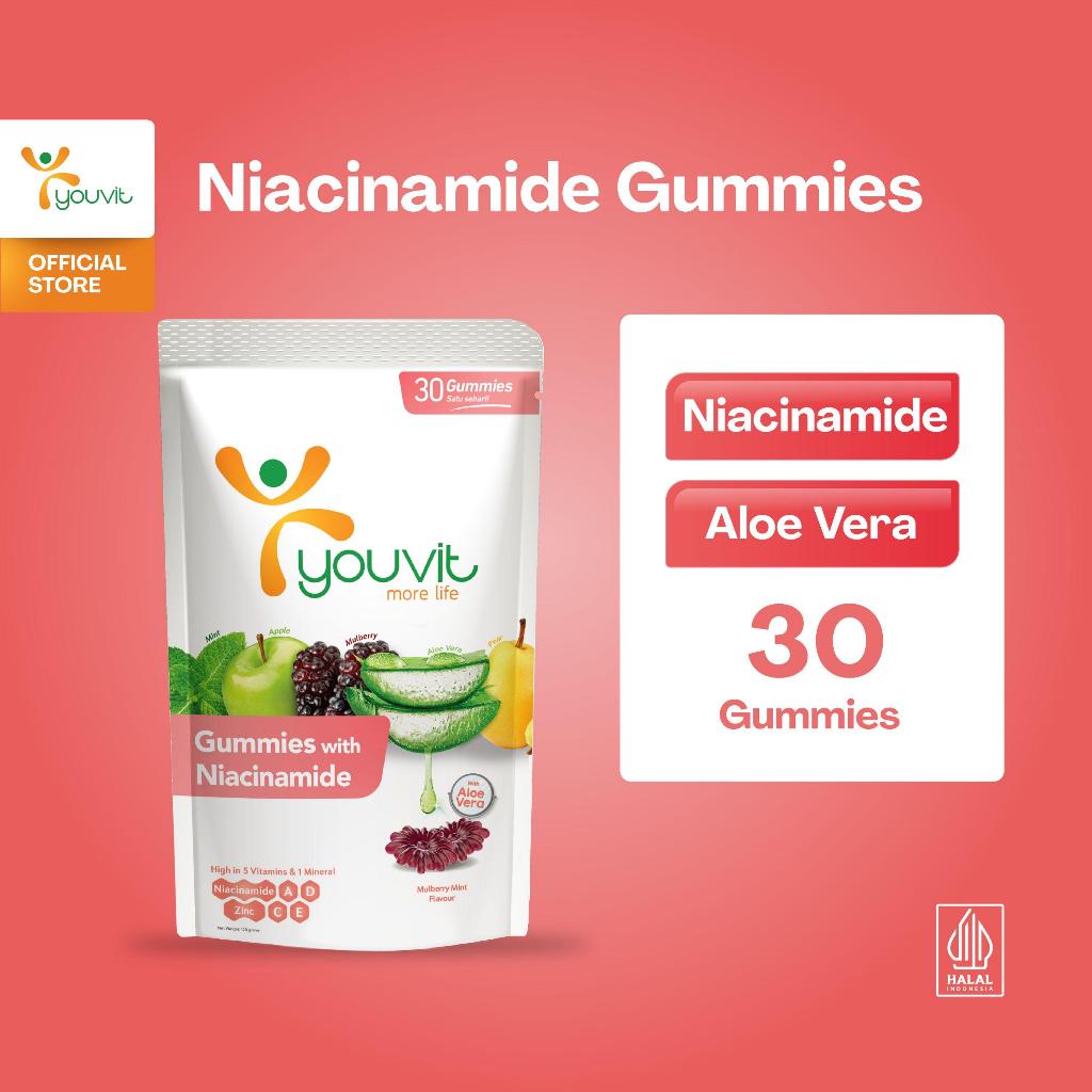 Youvit Niacinamide Gummy 30 Days Anti Acne with Vitamin A Retinol ...