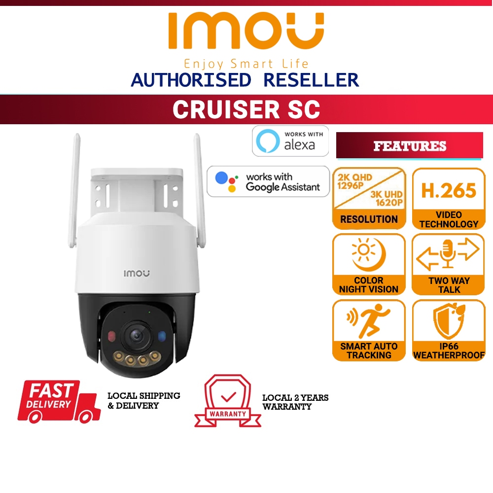 NEW IMOU Cruiser SC 3MP/5MP 2K/3K Pan/Tilt Outdoor IP66 Color Night ...