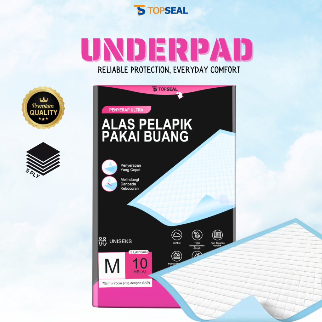 [Lulus KKM] Hospital Underpad Disposable Premium Hygienic Protector ...