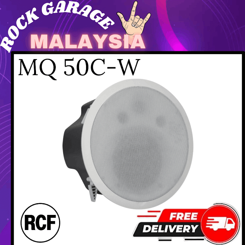 RCF MQ 50C Two-way Ceiling Speaker - Black / White ( MQ50C / MQ-50C ...
