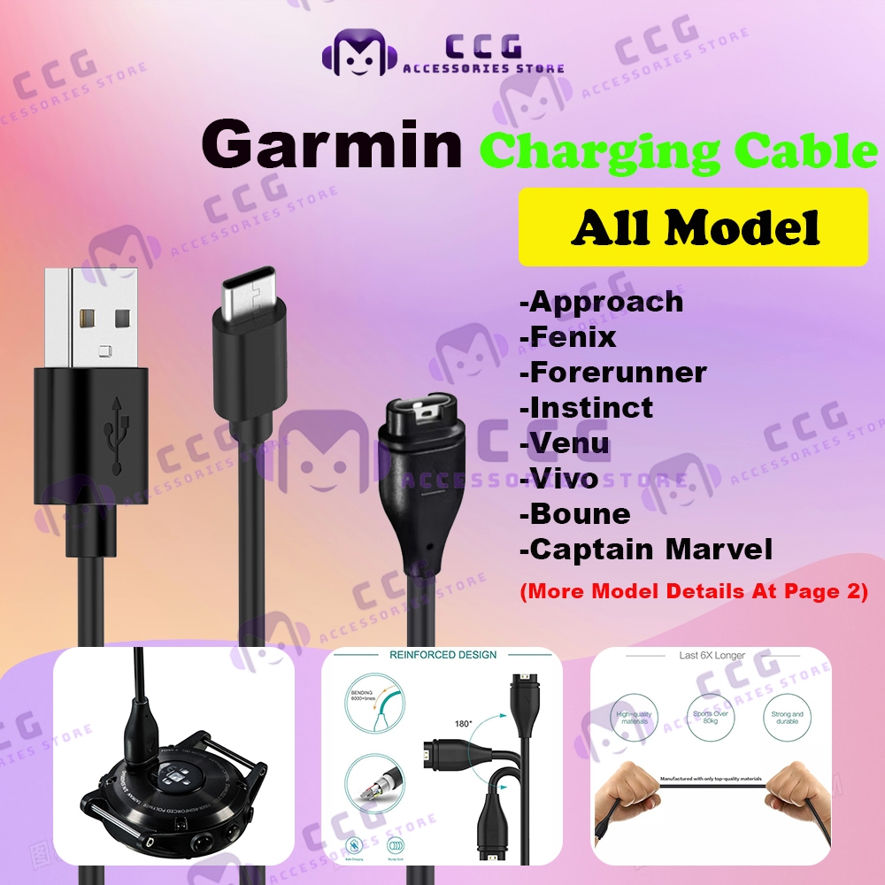 Garmin Smart Watch Type C Charging Cable Garmin Charger USB Cable 3 ...