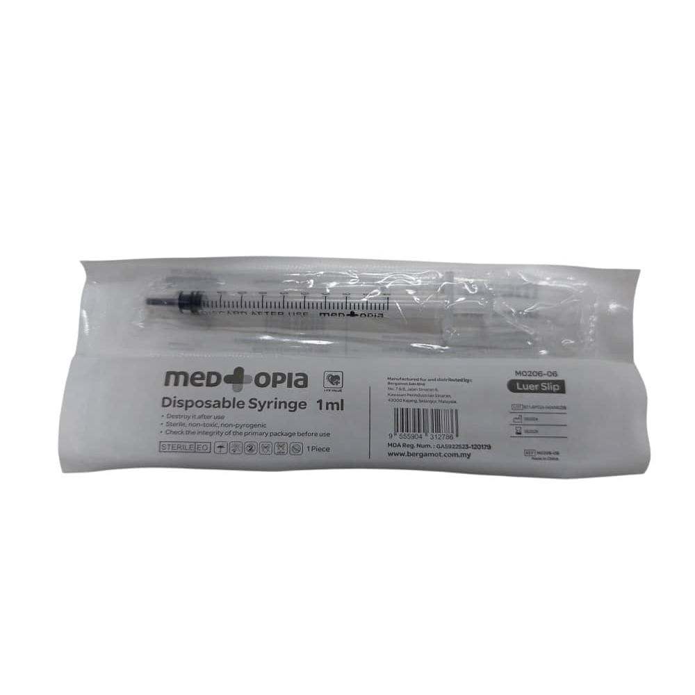 Medtopia Disposable Syringe Luer Slip 1ml 1PC ONLY | Shopee Malaysia