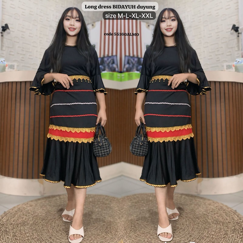DRESS BORNEO BIDAYUH ETNIK GAWAI BLACK LACE | Shopee Malaysia
