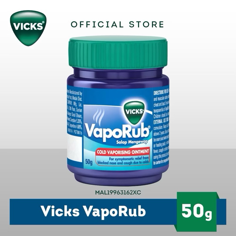 Vicks Vaporub Cold Vaporizing Ointment (50g) | Shopee Malaysia