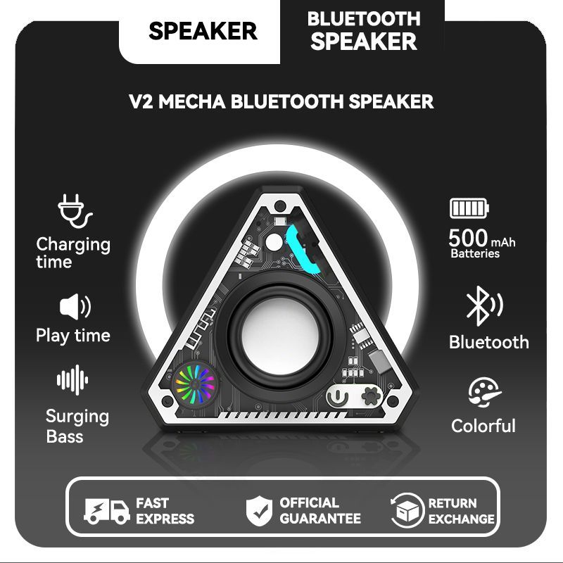 V2 Cool Mecha Bluetooth Speaker Wireless Bluetooth Speaker Subwoofer ...