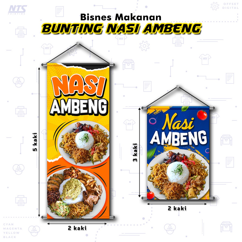 READY DESIGN BUNTING NASI AMBENG - PENIAGA KEDAI / GERAI / MAKANAN ...