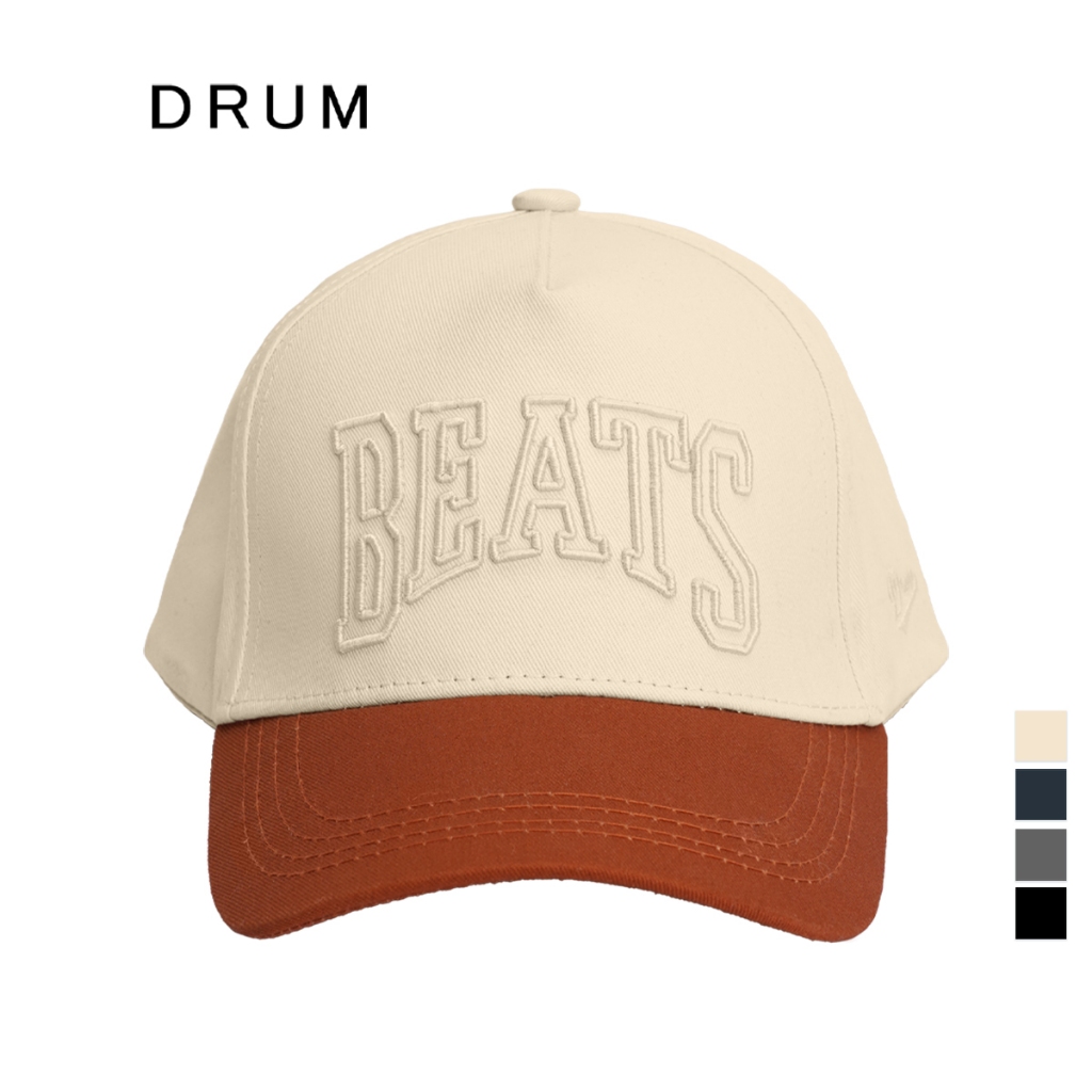 Beats Embroidery Contrast Colour Cap- Beige/Navy/Grey/Black | Shopee ...