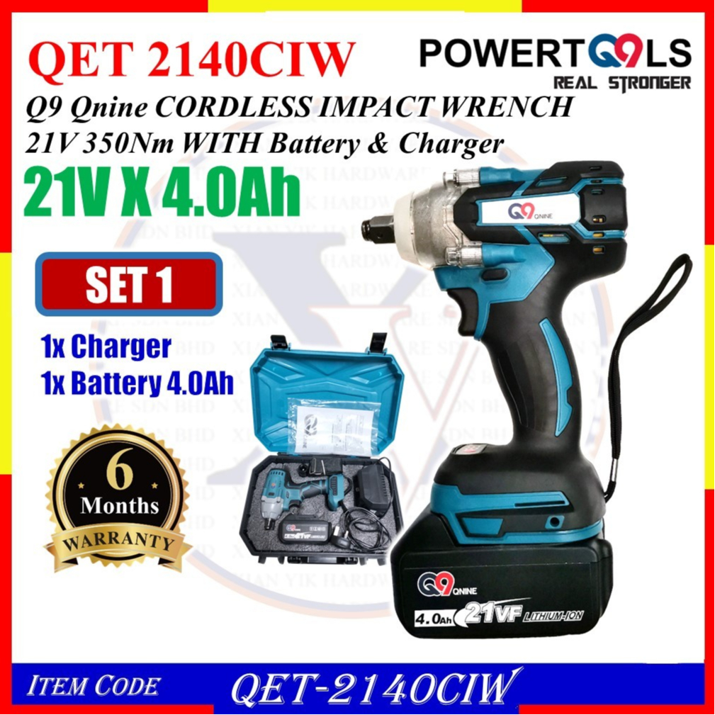 QET-2140CIW (QET 2140CIW) Q9 Qnine CORDLESS IMPACT WRENCH 21V 350Nm ...
