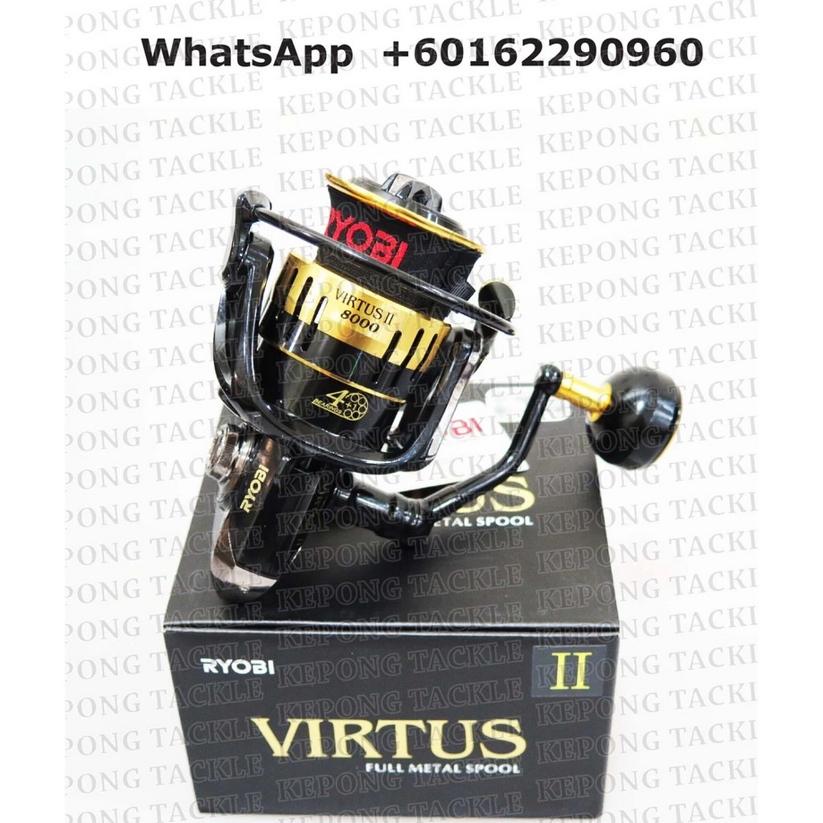 RYOBI fishing reel VIRTUS II 8000 METAL SPOOL Spinning Fishing Reel ...