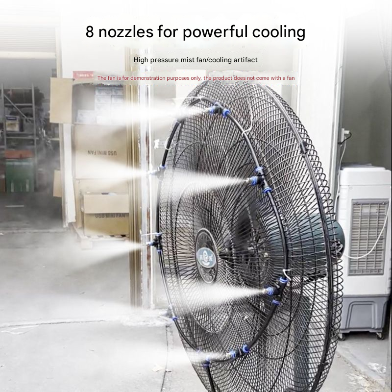 NEW Portable Misting Kit For Fan with 6pcs Brass Sprinkler Nozzles and ...