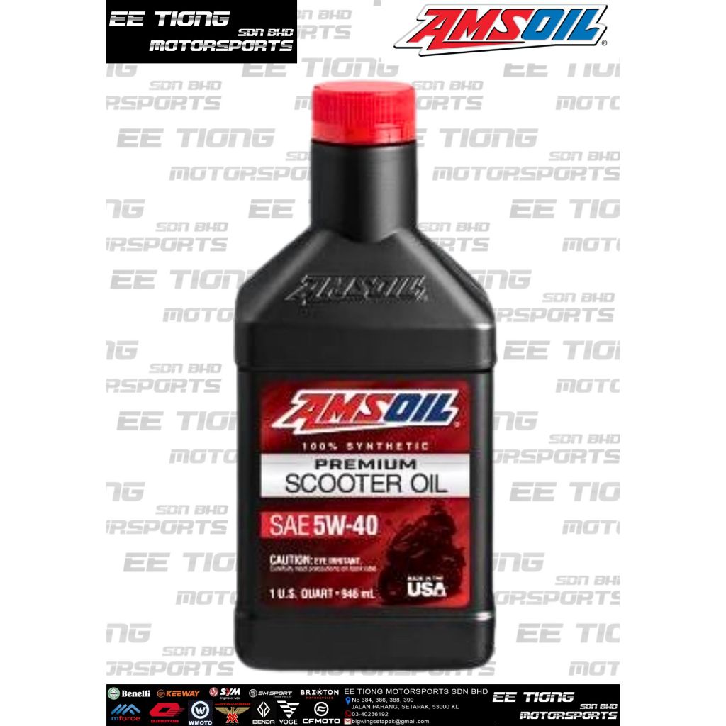 AMSOIL SCOOTER SAE 5W-40 FULLY SYNTHETIC ENGINE OIL 1L | Shopee Malaysia