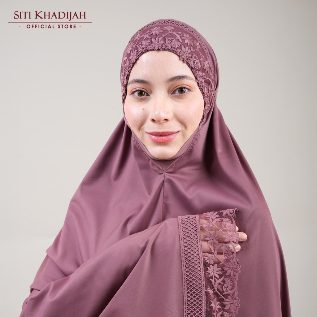 Siti Khadijah Telekung Modish Maysa in Rose Taupe | Shopee Malaysia