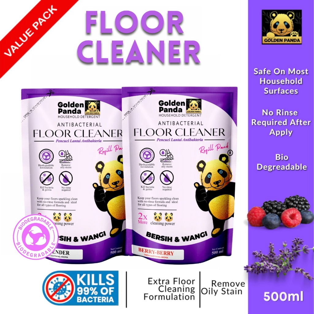 [REFILL PACK] Bio Floor Cleaner Golden Panda 500ml/Pencuci Lantai Bio/ Pembersih Lantai 500ml ...