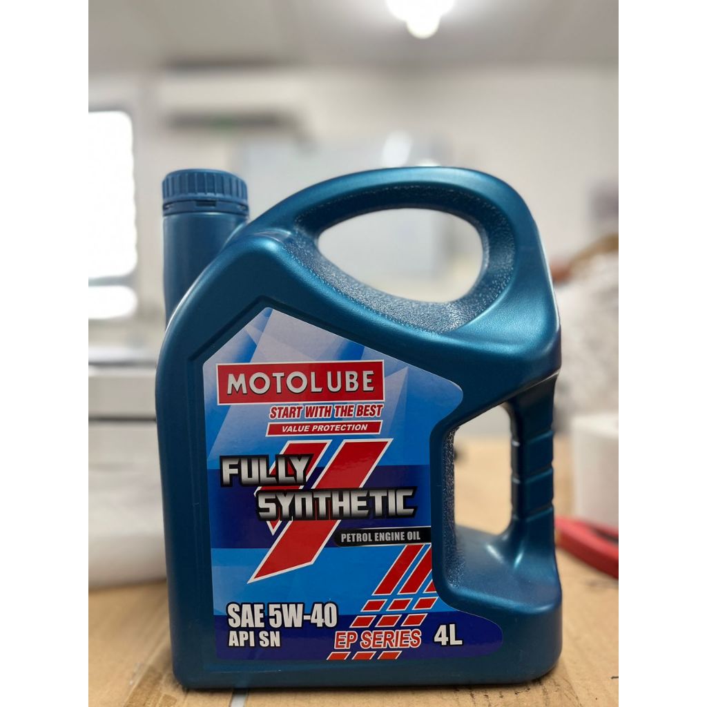 MOTOLUBE Fully Synthetic Petrol Engine Oil SAE 5W-40 API SN Pro Race Tech 4L | Shopee Malaysia