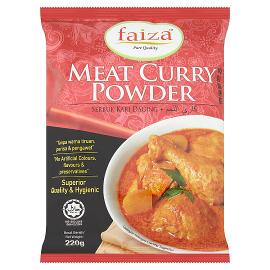 Faiza Meat Curry Powder | Serbuk Kari Daging 220g | Shopee Malaysia