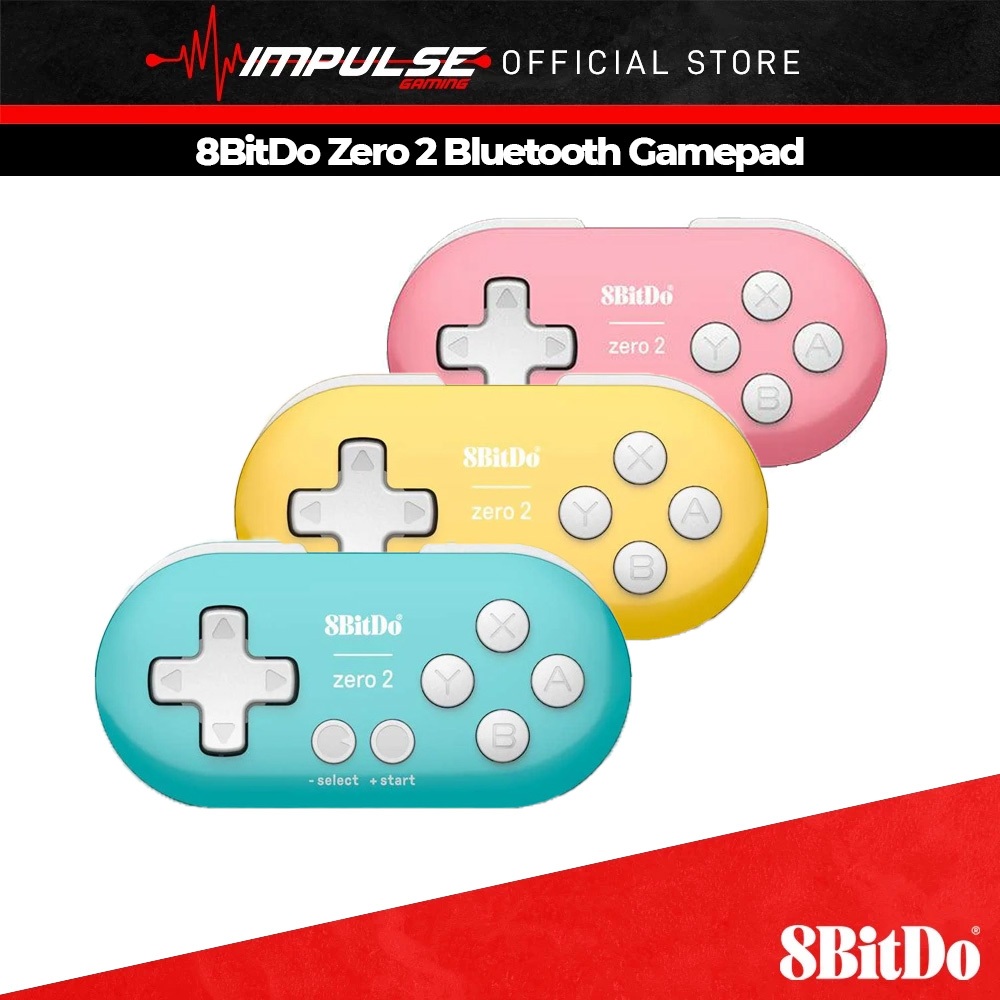 8BitDo Zero 2 Bluetooth Gamepad - (Yellow/Turquoise/Pink) [Switch/Pc ...