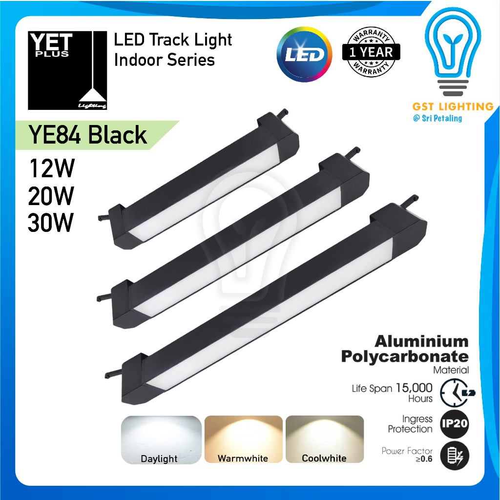 YETPLUS YE84 Linear Track Light LED 12W/20W/30W Just Plug & Play On Old ...