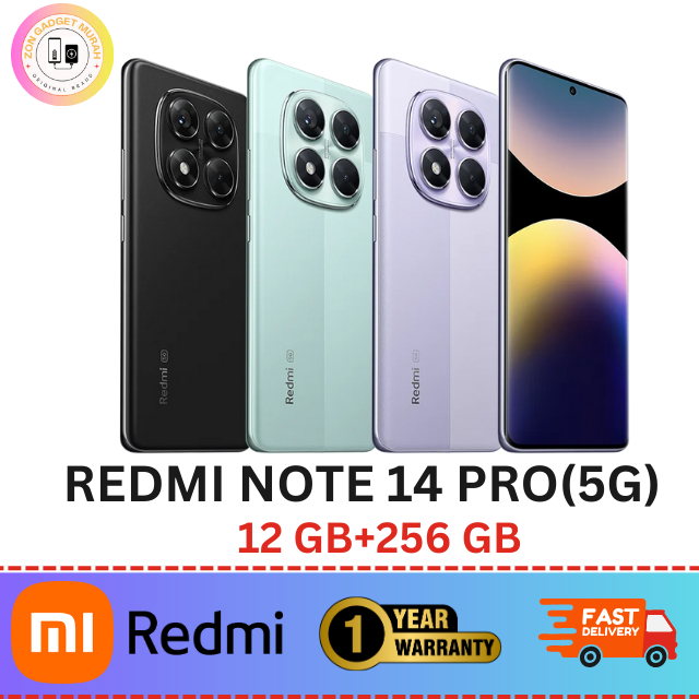 Redmi Note 14 Pro 5G (12GB+256GB) 200MP AI Camera, 5110mAh battery ...