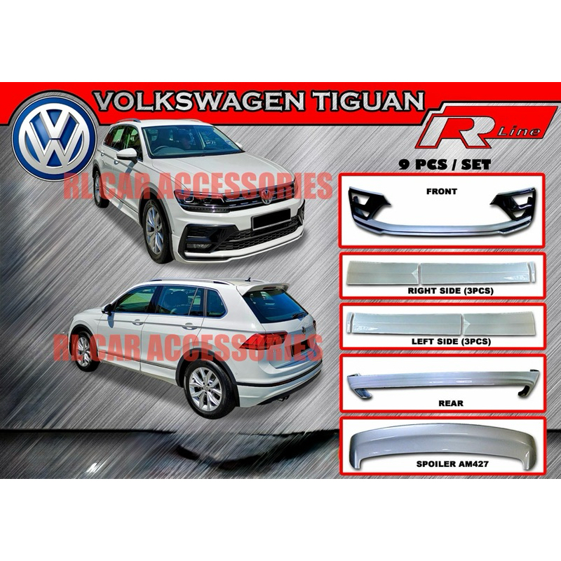 Volkswagen Tiguan Allspace R line 2017 - 2021 RL Front side rear skirt ...