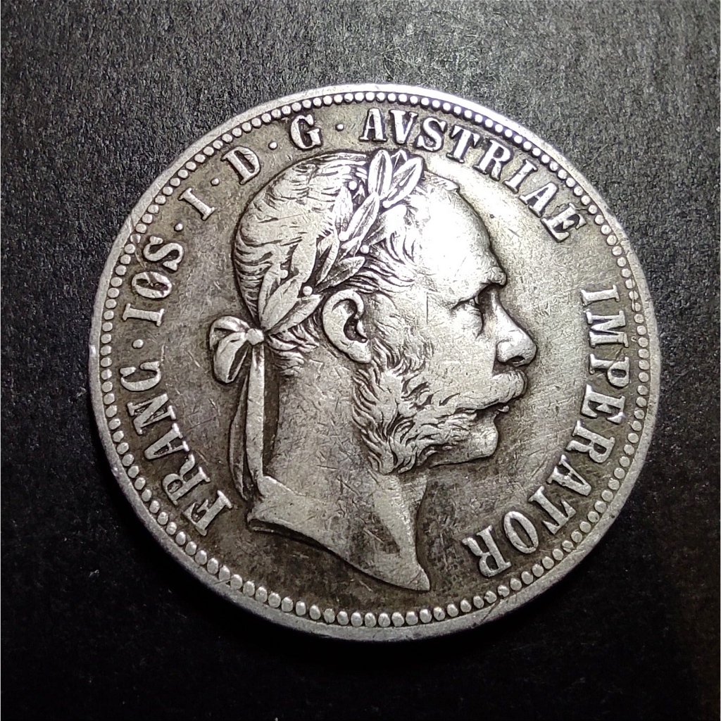 Austria King Francis Joseph I Old Silver Coin 1 Florin Year 1891 ...