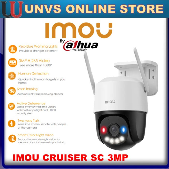 IMOU CRUISER SC WIFI CAMERA OUTDOOR 3MP 360 PANT/TILT TWO WAY VOICE ...