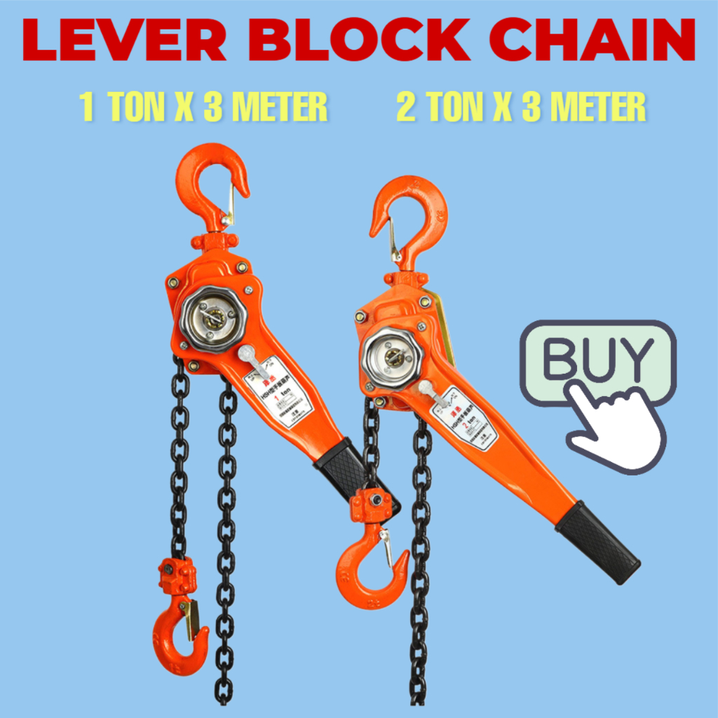 1 Ton/2 Ton x 3M Lever Block Chain Hoist Manual Hoist Ratchet Lever ...