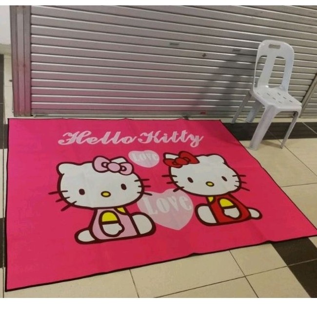 kids carpet hello kitty velvet 3d floor mat 130x180cm / karpet hello ...