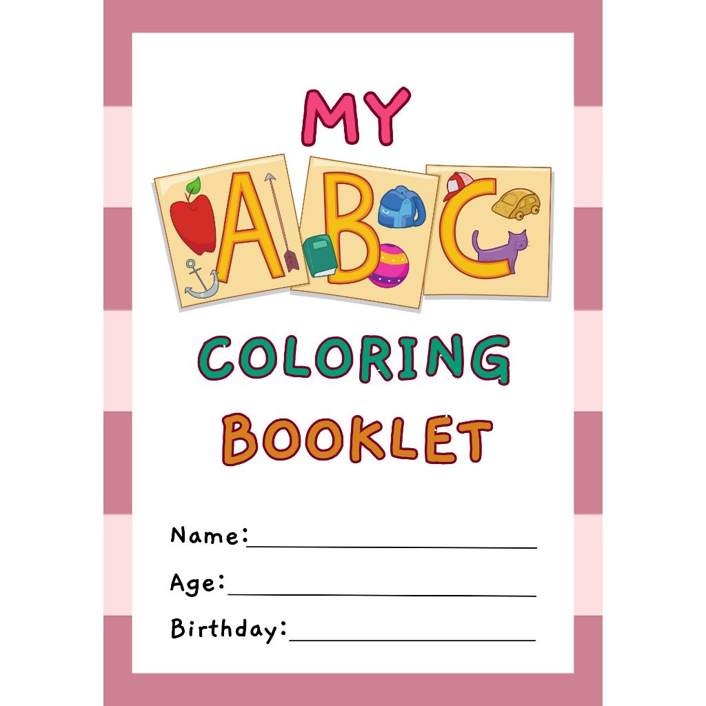 My ABC Coloring Booklet (PRINTABLE SOFT COPY PDF FILE) - Coloring ...