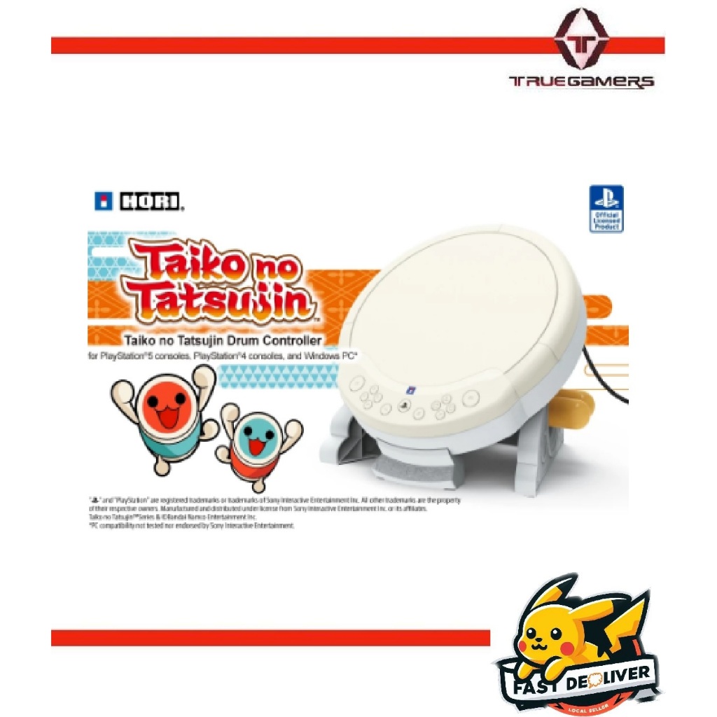 HORI OFFICIAL PS4/PS5/WINDOWS 10/11 COMPATIBLE PREMIUM TAIKO NO TATSUJIN DRUM CONTROLLER ...