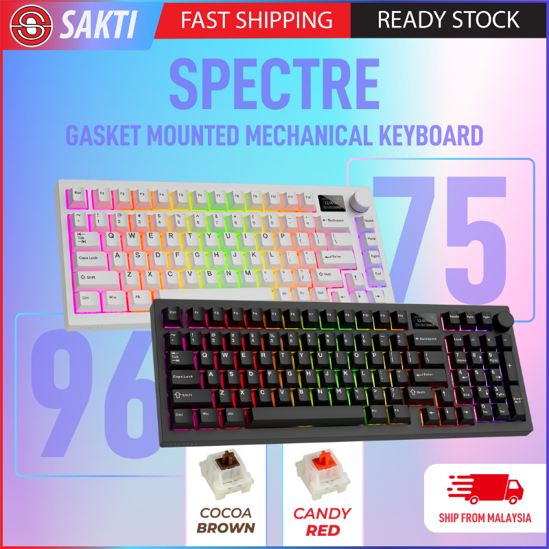 TECWARE SPECTRE 75 | SPECTRE 96 Mechanical Keyboard Customizable LCD ...