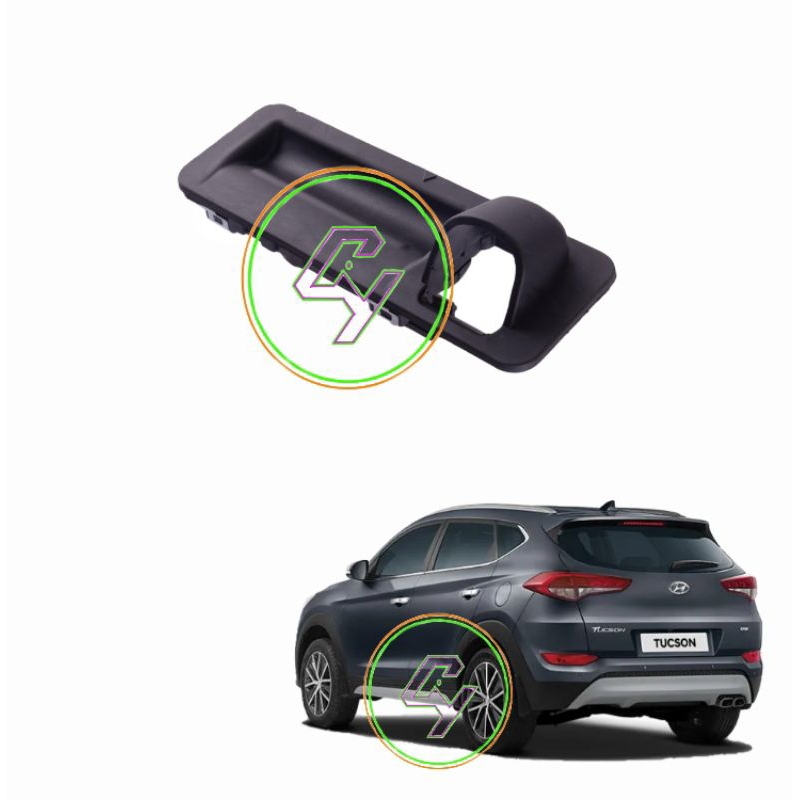 Hyundai tucson TL 2015-2020 Outside Trunk Lid Lock Tailgate Handle push ...