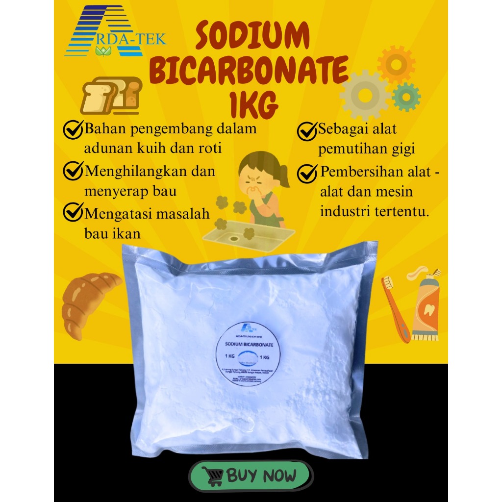SODIUM BICARBONATE X 1KG / BAKING SODA / PENGEMBANG ADUNAN ROTI / FOOD ...