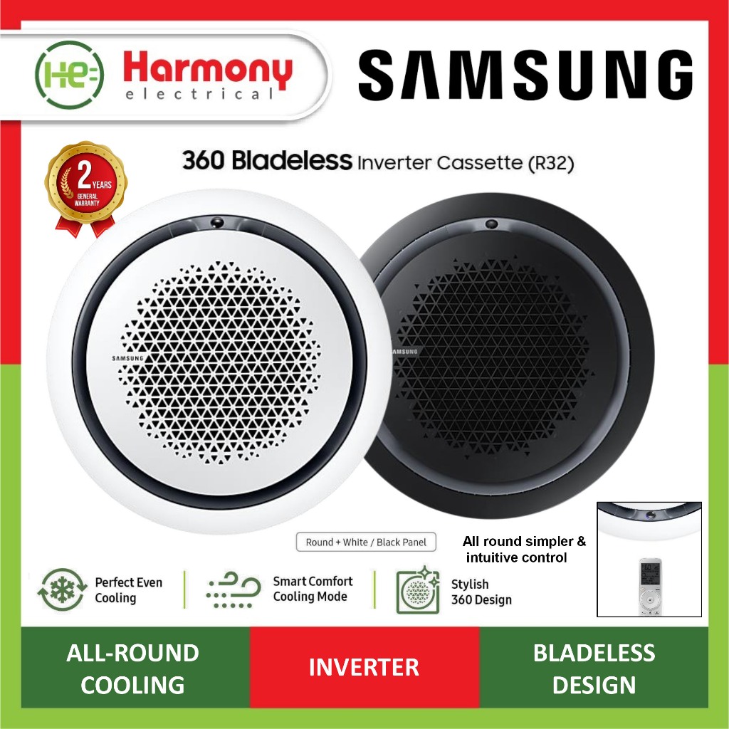 (PRE-ORDER) SAMSUNG 2.5hp - 5.0hp 360 Bladeless Inverter Cassette Air ...