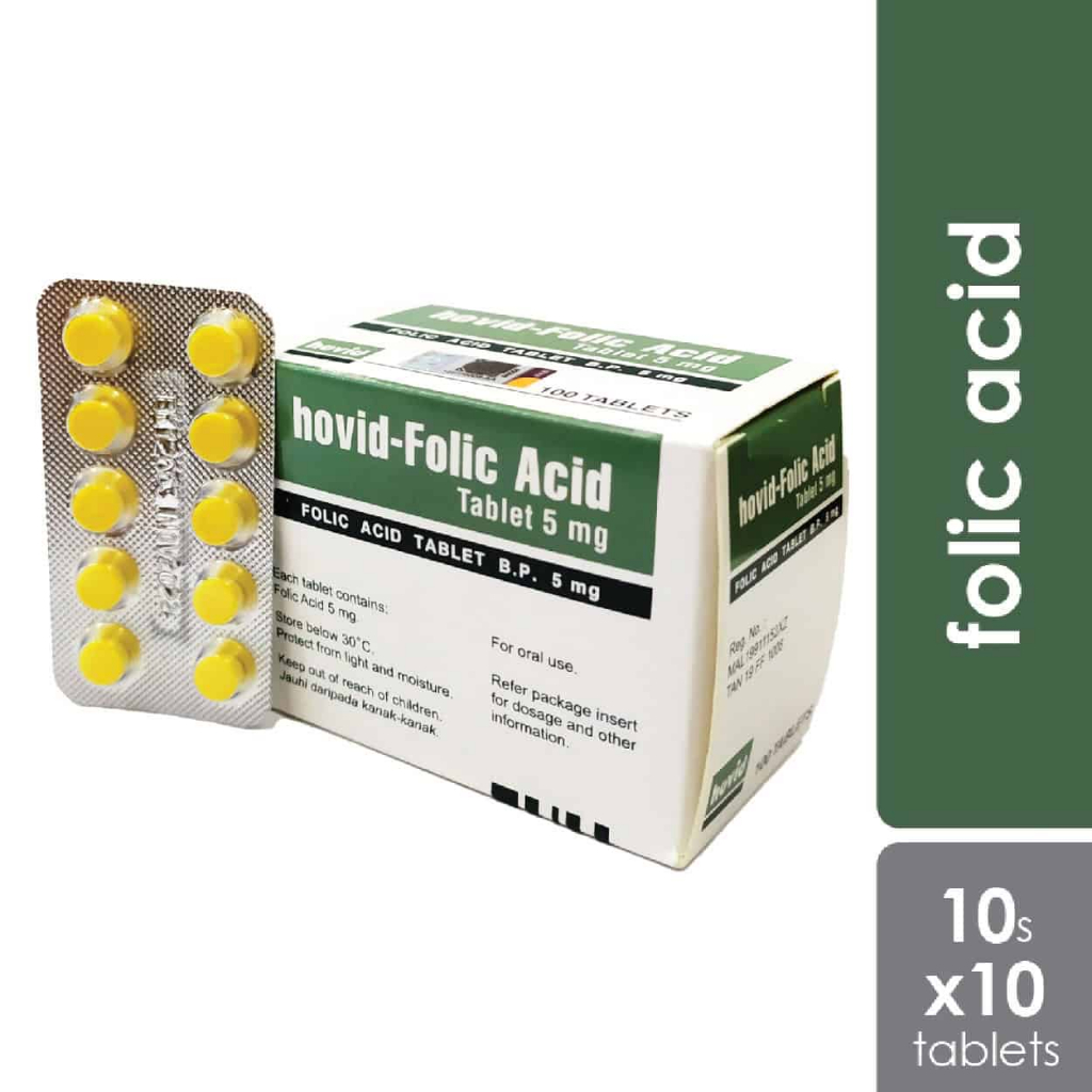 Hovid Folic Acid 100's ( 1 box/1 Kotak)-ready stock | Shopee Malaysia