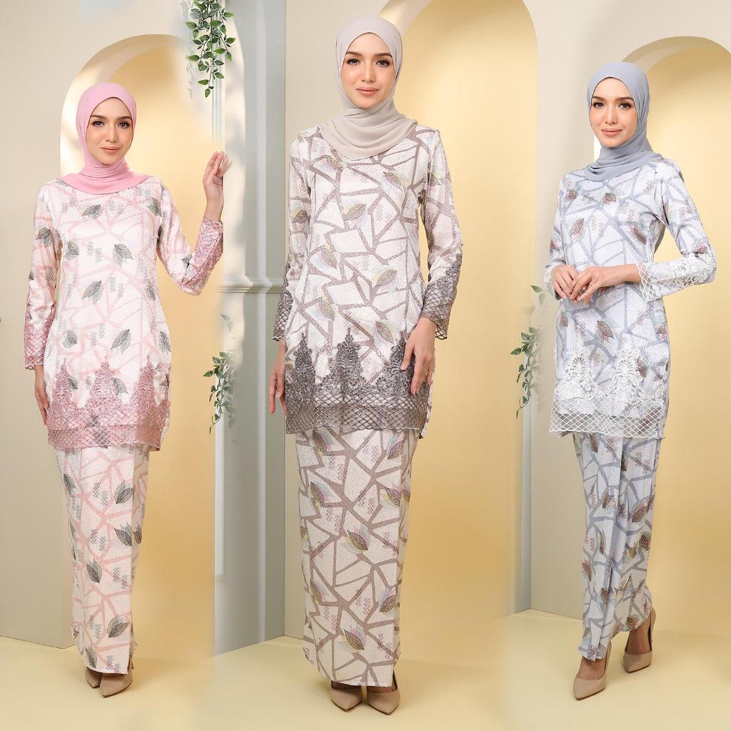 KURUNG MODEN MOONA - BORDER LACE | Shopee Malaysia