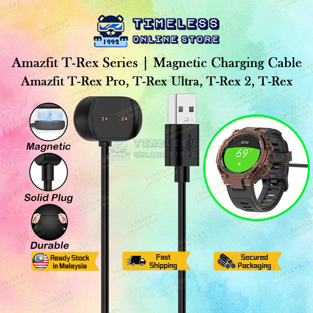 🇲🇾 Charging Cable for Amazfit T-Rex Pro, T-Rex 2, T-Rex Ultra, Magnetic ...