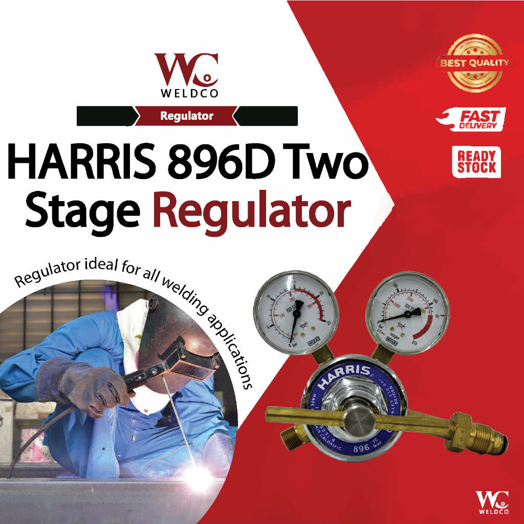 HARRIS 896D-15 Two Stage Hydrogen Regulator | Shopee Malaysia