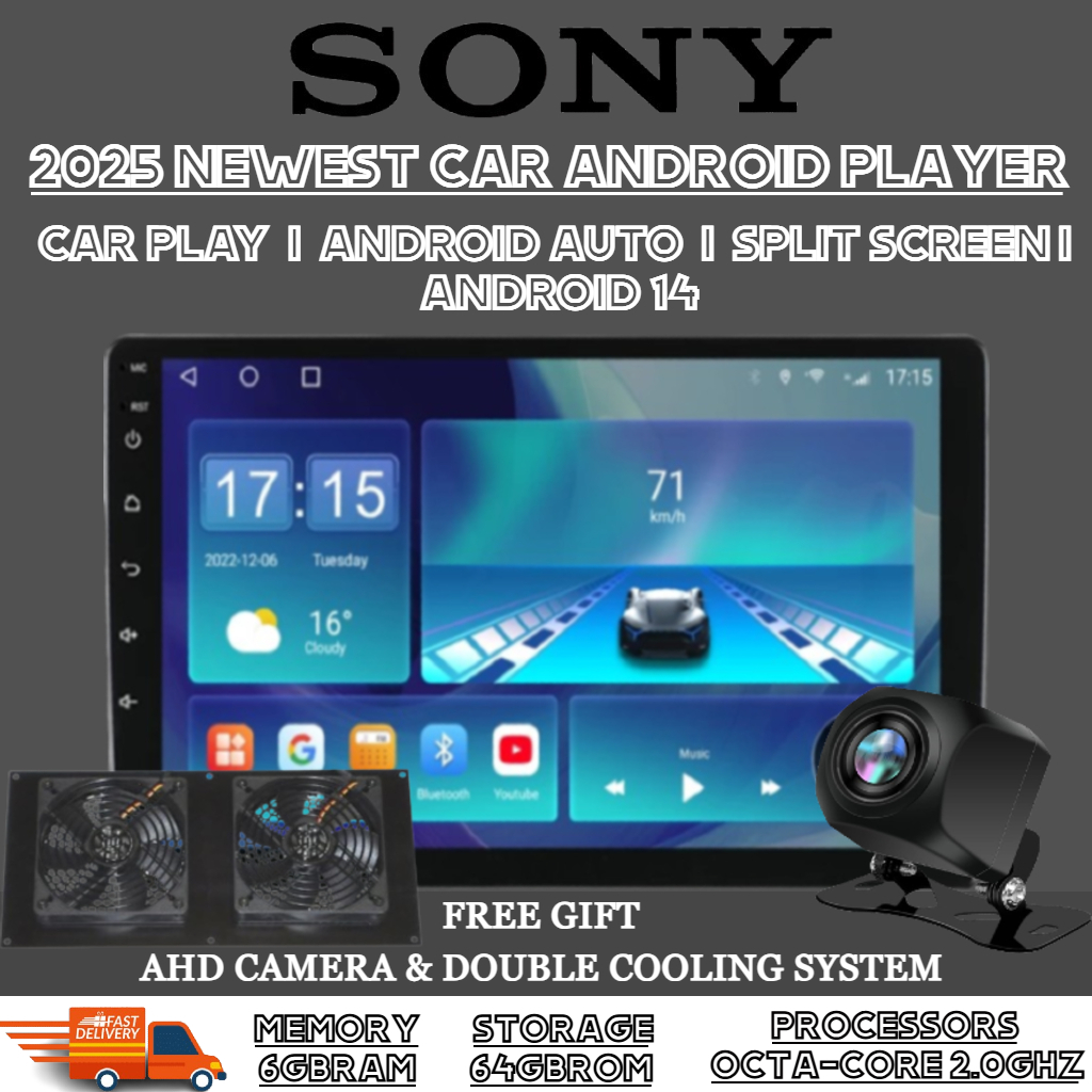 [6GB RAM+64GB ROM] QLED Sony Style Android Player 9"10" inch Quad Core ...