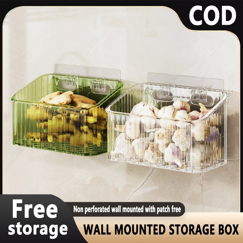 Storage Organizer Bins Wall Mounted Floating Shelves Fridge Organizer ...